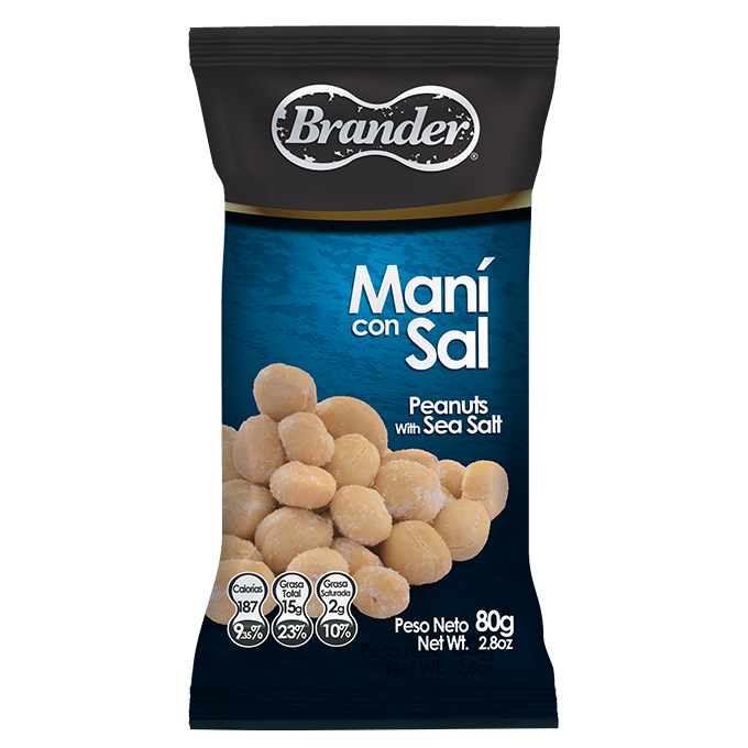 Brander Maní con Sal 12 unds de 80g | Tienda 505